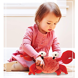 DolliBu Red Crab Stuffed Animal - Super Soft Crab Plush Toy, Cute Crab Ocean Stuffed Animal for Boys and Girls, Adorable Red Stuffed Animal Crab Toy Gift for Kids, Teens, and Adults -12 Inches