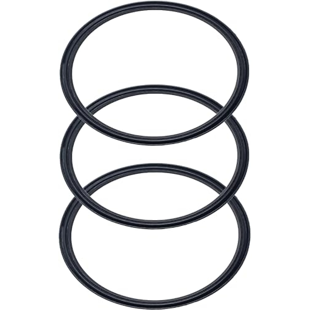Pack of 3, 30 oz Replacement Rubber Lid Ring, 3.7 Inch Diameter - Gasket Seals, Lid for Insulated Stainless Steel Tumblers, Cups Vacuum, fit for Brands Yeti, Ozark Trail, Beast, Black by C&Berg