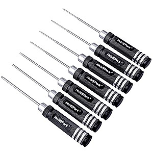 7pcs Hex Screw Driver Set RC Tools Kit 0.9mm 1.27mm 1.3mm 1.5mm 2.0mm 2.5mm 3.0mm Hexagon Screwdriver for Traxxas Arrma Axial Losi Redcat RC Quadcopter Helicopter FPV Racing Drone Models SCX24