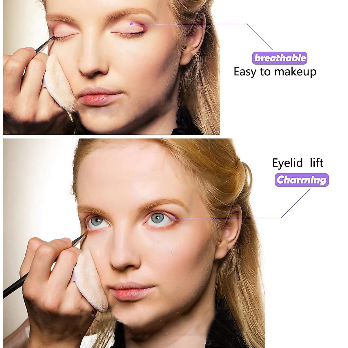 336Pcs Invisible Single Side Eyelid Tape Stickers, Eyelid Lifter Strips for Droopy Hooded Eyes, Eyes Makeup, Uneven Mono-eyelids