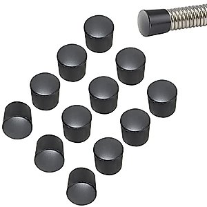 Zorveiio 30 Pcs Black Door Stop Bumper Tips, 0.39 Inch ID Rubber Door Stopper Bumpers Door Stop Caps for Door & Wall Protection