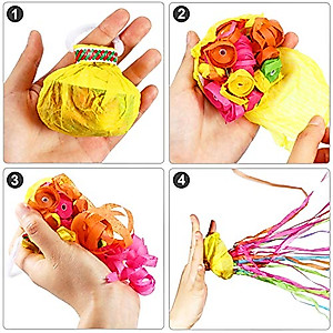 30 Pieces Throw Streamers Party Paper No Mess Party Streamers for Birthday Wedding Graduation Party Favors Shows (Colorful)