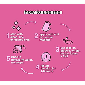 b.tan Dark Self Tanner Mini Kit | Get Tanned Travel Bundle - Mini Dark Self Tanner Mousse with Self Tanning Mitt Applicator, 1 Hour Sunless Tanner, Fast Self Tan, Vegan, Cruelty Free, 3 Fl Oz