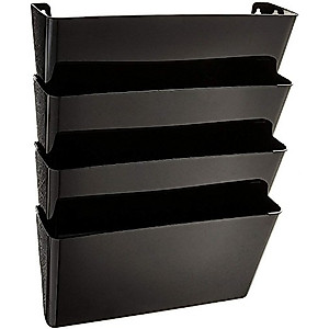 1InTheHome Expandable Wall File Organizer, Letter-Sized,"7 Pocket, Black"