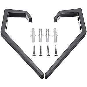 Sevenmore Helmet Holder 2pcs Helmet Holder Hook Jacket Bags Wall Mount Cloth Display Rack Hanger (Black)