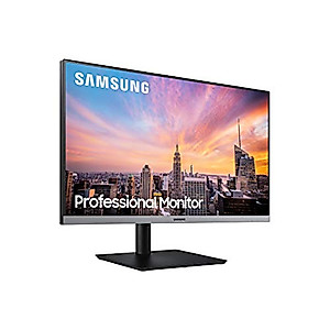 SAMSUNG 27” SR650 Series 1080p Computer Monitor for Business, 75Hz, VGA, HDMI, DisplayPort, USB Hub, Eye Saver Mode, 3-Year Warranty, ‎LS27R650FDNXZA, Black