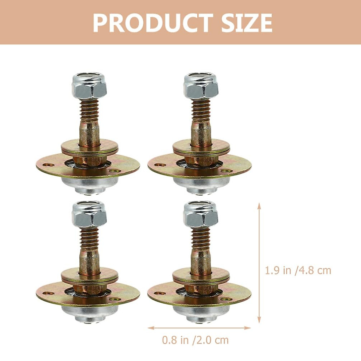 Veemoon 4pcs Rocking Chair Bearing Furniture Connecting Fittings Bearing Screws for Rocking Chair Rocking Chair Bearing Screws Mechanic Accessories Bolt Kit Rocking Chair Accessories Iron