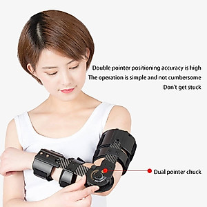 WILLQ ROM Hinged Elbow Brace Adjustable Post Op Elbow Brace for Ligament and Tendon Repairs and Dislocations Stabilizer ​Splint Arm Injury Recovery Support Hinged Support Sling,Right