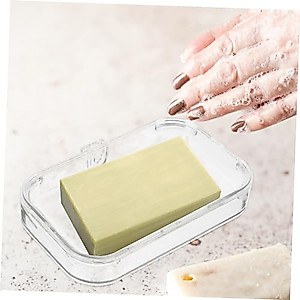 Alipis 3 Pcs Soap Dispenser Pineapple Eye Remover Tool Clear Stand Soap Grid Tray Foam Dispenser Soap Holder Bathroom Soap Drainer Metric Tape Measure Detachable Soap Dish 2 Tier Tray