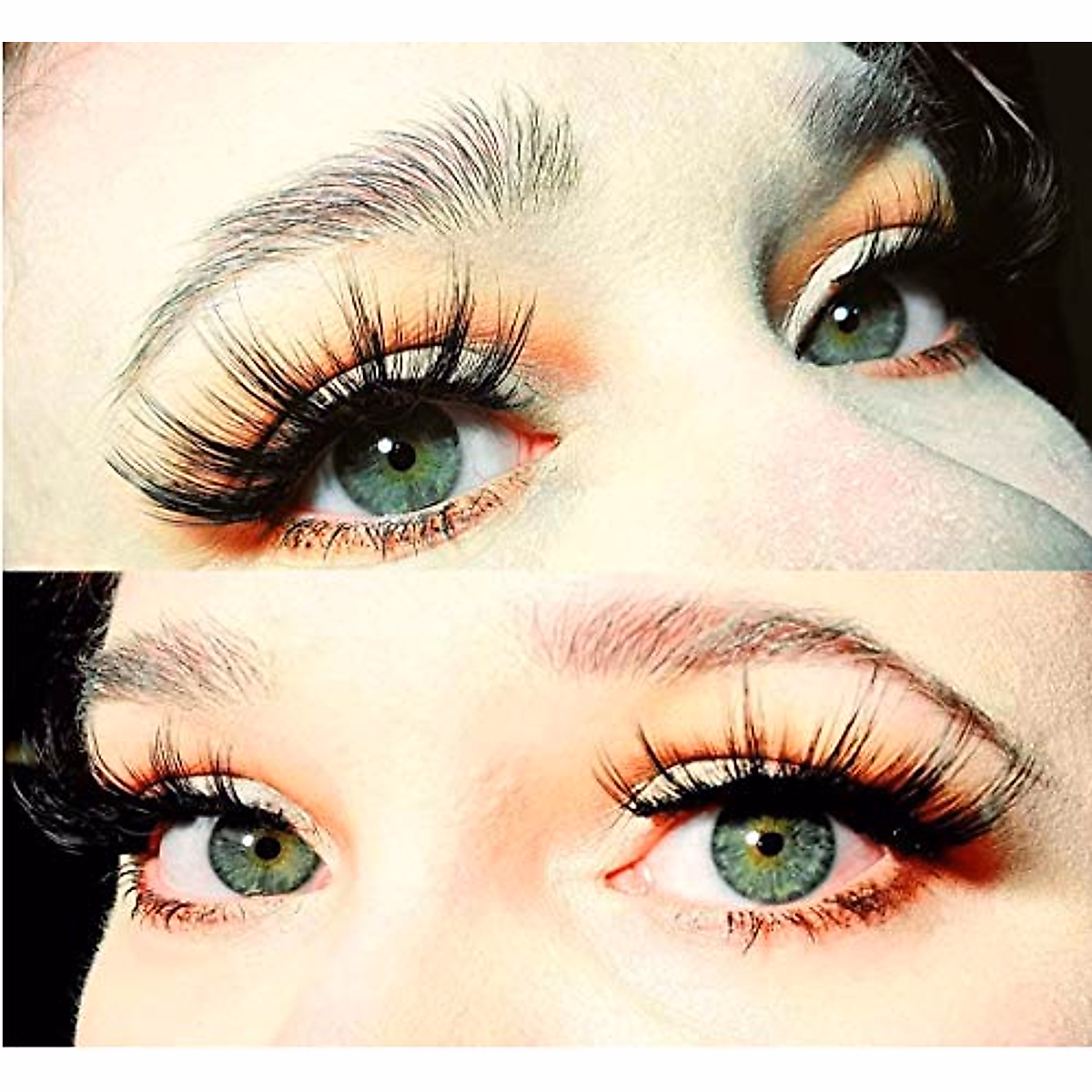 PURELEOR 3D Faux Mink Eyelashes Manga Eyelash 10 Pairs Natural & Dramatic False Lashes Volume Eye Lash Packs