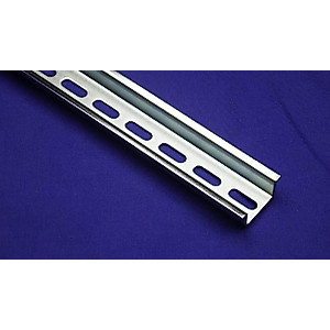 Electrical Supply Parts Rail Slotted Steel Pre-Cut 35mm x 7.5mm 600 mm (24 Inch) Long Steel Rail Terminal Block