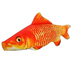 XIAOHONG 31 Inch 3D Giant Soft Fish Cushion Carp Plush Pillow Plush Throw Pillow, Red Carp Stuffed Toy, Fish Plush Toy for Home Decoration Kids Pillow Gift