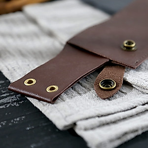 XYJ 5pcs/set Universal Chef Knife Sheath Leather Knives Sleeves For Cooking Kitchen Knife Blade Guards Protection Case Vegetable Chopping Knives Cover (For 6.5‘’ Cooking Knife)