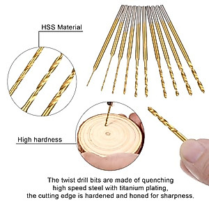 Uolor 3-Speed Cordless Mini Drill Pen, Rechargeable DIY Electric Hand Drill with 10 Small Drill Bits, Micro Drill Set for Jewelry Making Wood Stone Plastic Resin Keychains