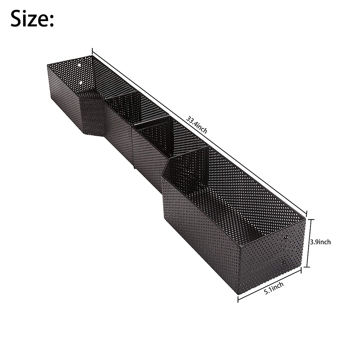 10L0L Golf Cart Front Inner Basket for Club Car DS & Precedent 2001-up, Dash Storage Box Metal Mesh Tray Organizer