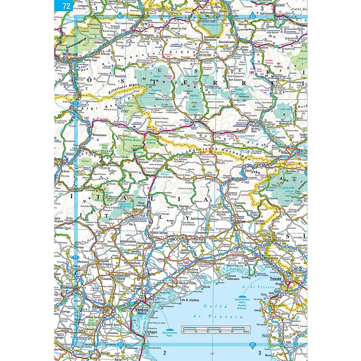 2023 Philip's Big Road Atlas Europe: (A3 Spiral binding)