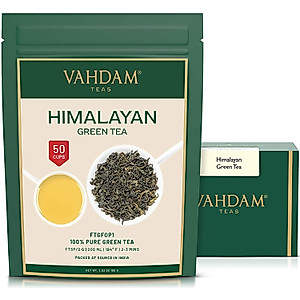VAHDAM, Himalayan Green Tea (100g) + Pyramid Tea Infuser