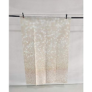 Funnytree 5X7ft Ivory Gold Bokeh Photography Backdrop Golden Spots Shinning Sparkle (Not Glitter) Sand Scale Halo Still Life Golden Background Newborn Baby Portrait Photo Studio Photobooth Props