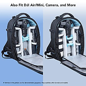 Lykus M2 Backpack for DJI Mavic/Air/Mini, DJI RC/RC Pro, Camera, Lenses, Tripod, and Laptop, Perfect Companion for Aerial Photography and Photography