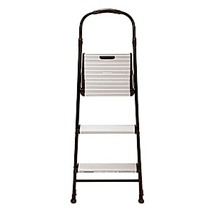 COSCO 11425ABK1E Folding Step Stool with Rubber Hand Grip, 8 Ft. 10 in. Max Reach, ANSI Type 1, 250 lb Weight Capacity, 3, Black