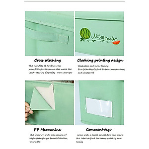 Purme Foldable Storage Bins,Pack of 3, Large Collapsible Cube Storage Boxes Organizer Containers Baskets with Reinforced Handle and Lid for Home Wardrobe Closet Bedroom