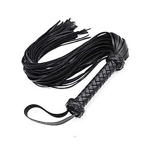 N/A Horse Patch Leather Leather Equestrian Accessories Used for Horse Training Crop Whipband Wristbands (Color : Black)