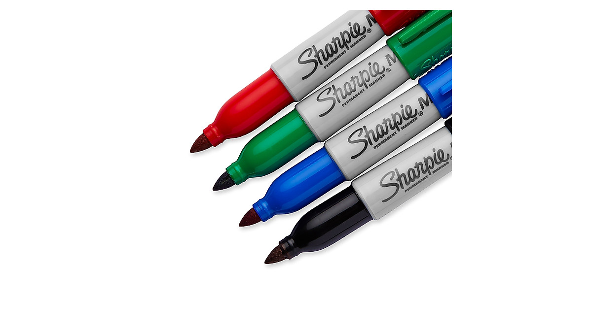 Sharpie Mini Permanent Markers - 4 Assorted Colors | Portable & Versatile