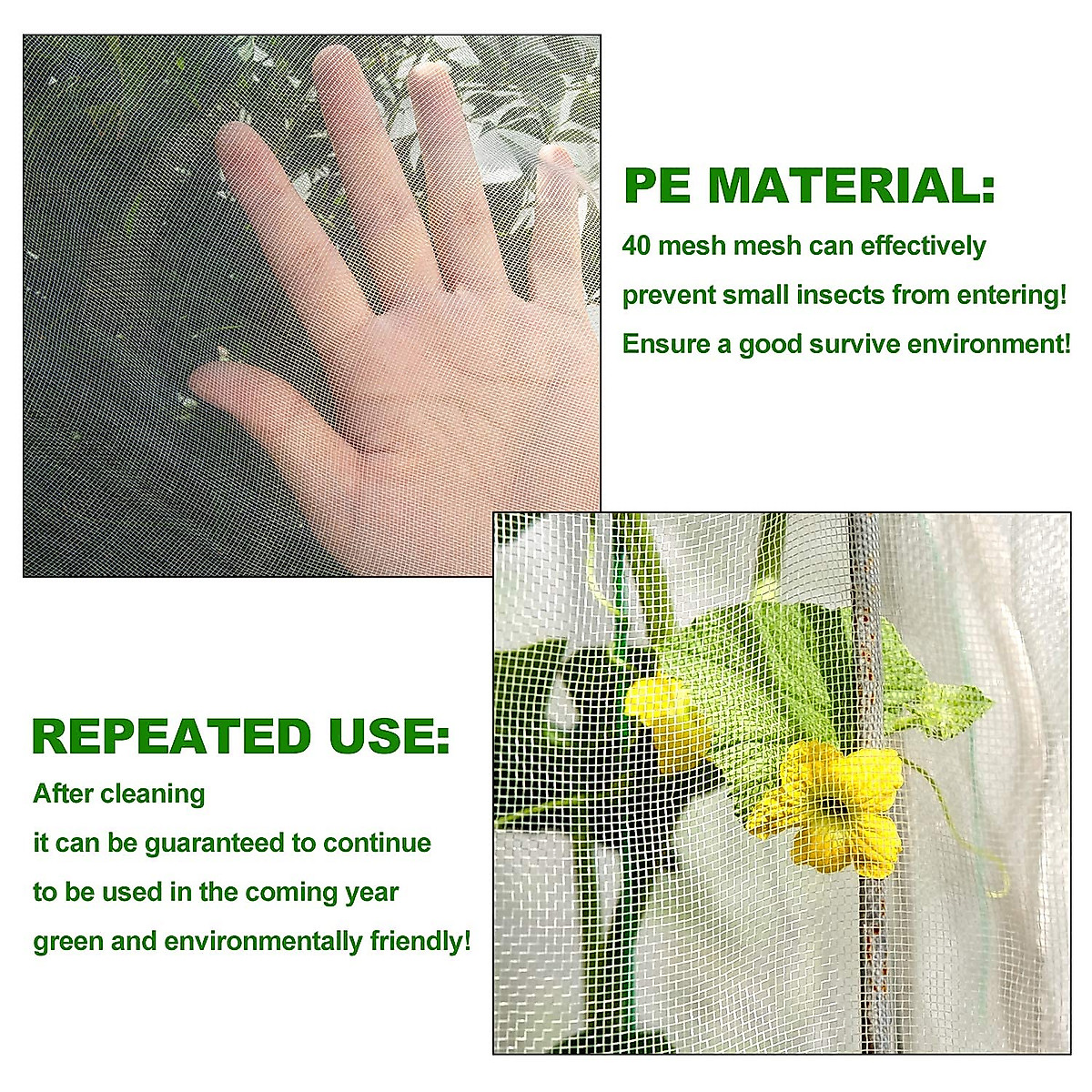 Insect Bird Barrier Mesh, Garden Netting Barrier, Bird Netting, Netting for Plant with Drawstring, 3.5 x 4.6 FT Tomato Protective Cover, Large Potted Fruit Protectors Cover for Blueberry Bushes