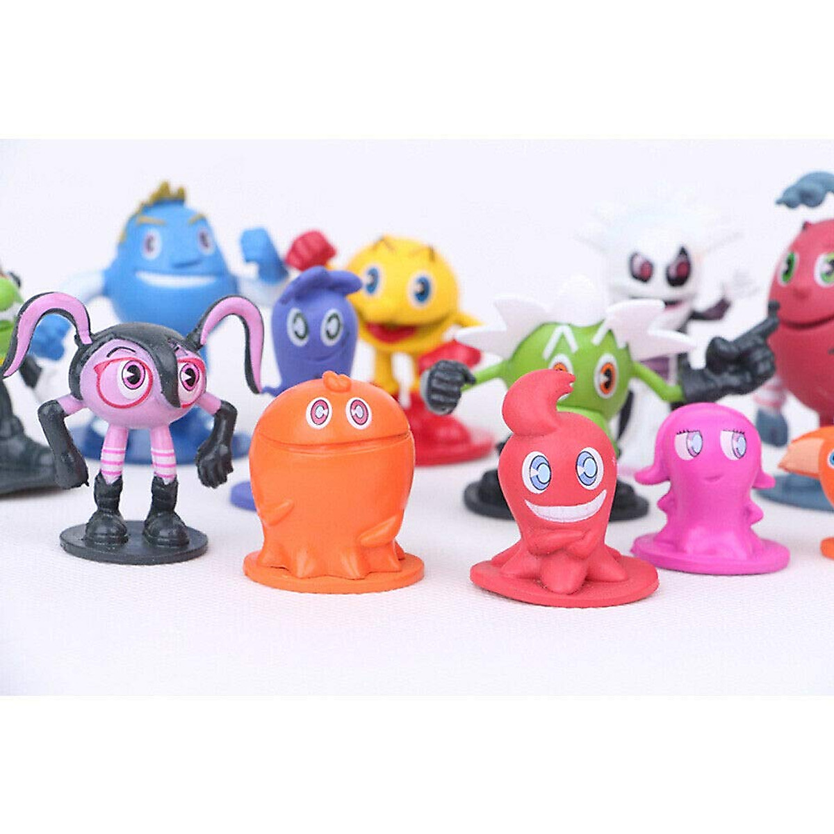 Seamont New Gift PAC-Man and The Ghostly Adventures 12 pcs Movie Action Figure Kids Toy Xmas Gift Cute, 3-5cm