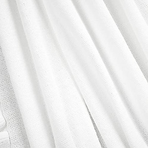 Lush Decor Reyna Soft Knitted Ruffle Throw Blanket, 50" x 60", White