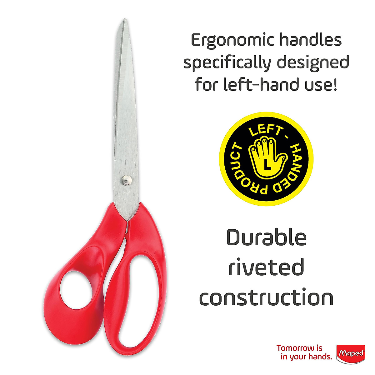 Maped Expert Scissors, Adult, 8.25 Inch, Left Handed (686549)