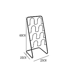 N/A European Creative Living Room Floor Multi-Layer Wrought Iron Shoe Rack Simple Bathroom Toilet Slippers Shelf Dormitory Shoe Rack (Color : E)