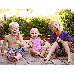 Ice Popsicles Bags Thick Frozen Pops Ice Cream Plastic Wrappers for Candy Food Grade Hot Sealing Packing Containers (200Pcs ,Clear)