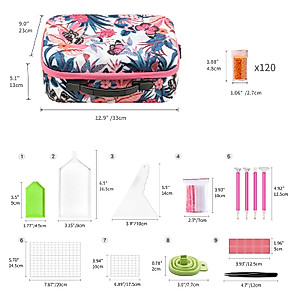 ARTDOT 120 Slots Storage Container for Diamond Art Kits for Adults,Portable Bead Storage Boxes for Diamond Painting Accessories and Tools(Pink)