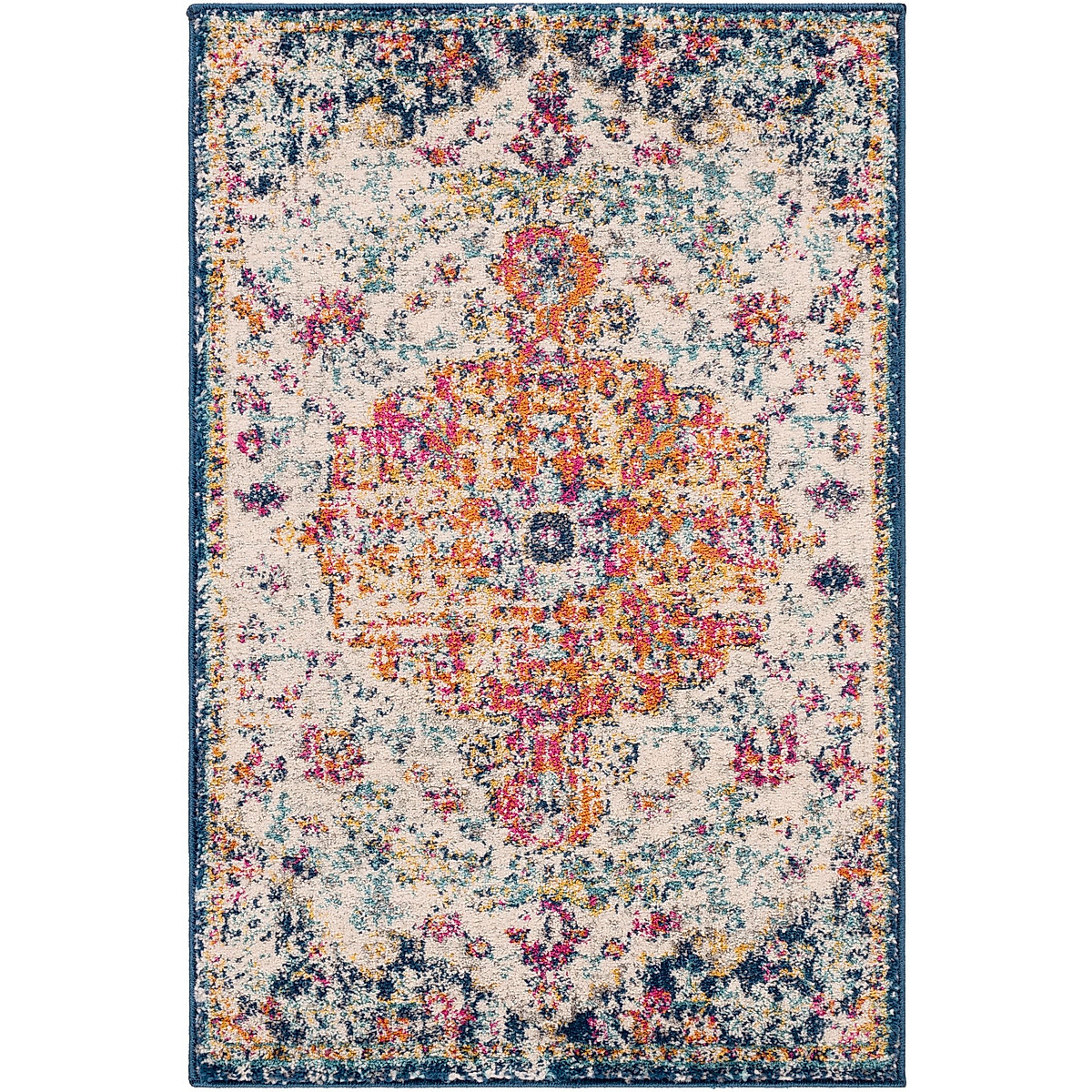 Livabliss Odelia Vintage Bohemian Area Rug,5'3" x 7'3",Aqua