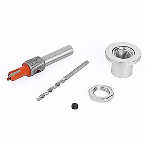 Wilsnsun Carbide Tipped 90° Countersink with Adjustable Low Friction Depth Stop,Multifunctional Round Shank Bore Woodworking Drill Bit,Taper Drill Bit,Counterbore Drill Bit （Dia3.5mm Drill ）