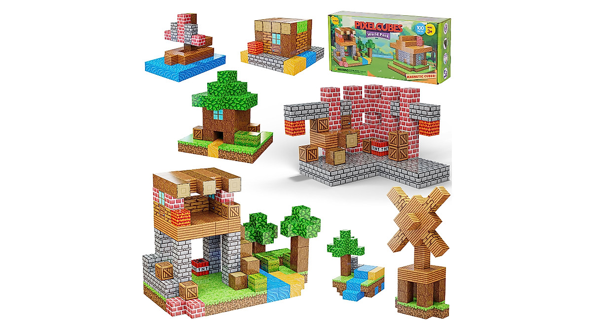BrainSpark 100PCS Magnetic Building Blocks for Kids