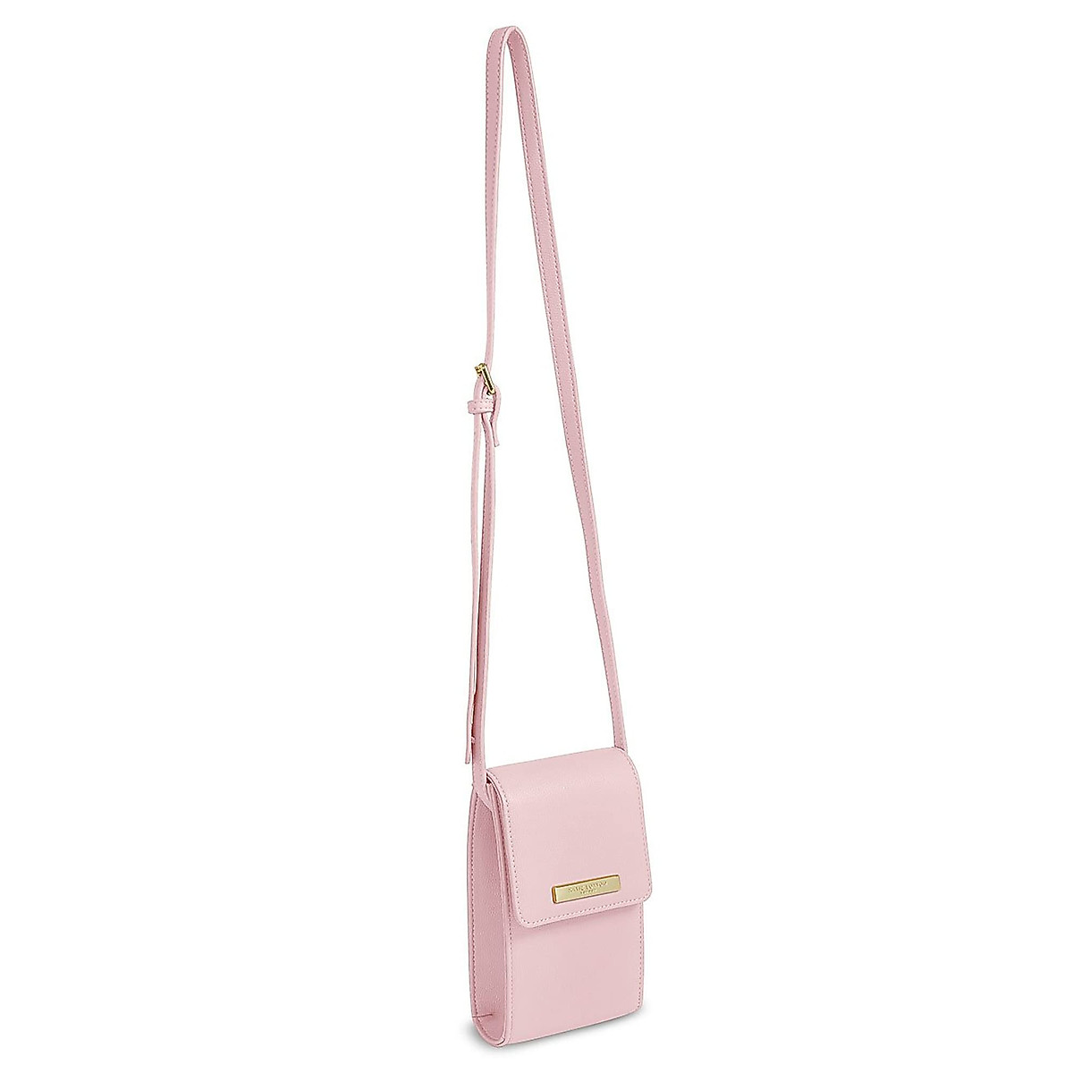 KATIE LOXTON Taylor Womens Soft Pebble Vegan Leather Adjustable Strap Crossbody Travel Bag Pale Pink