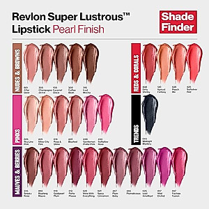 Revlon Super Lustrous Lipstick, Creamy Formula For Soft, Fuller-Looking Lips, Moisturized Feel, 520 Wine With Everything, 0.15 oz