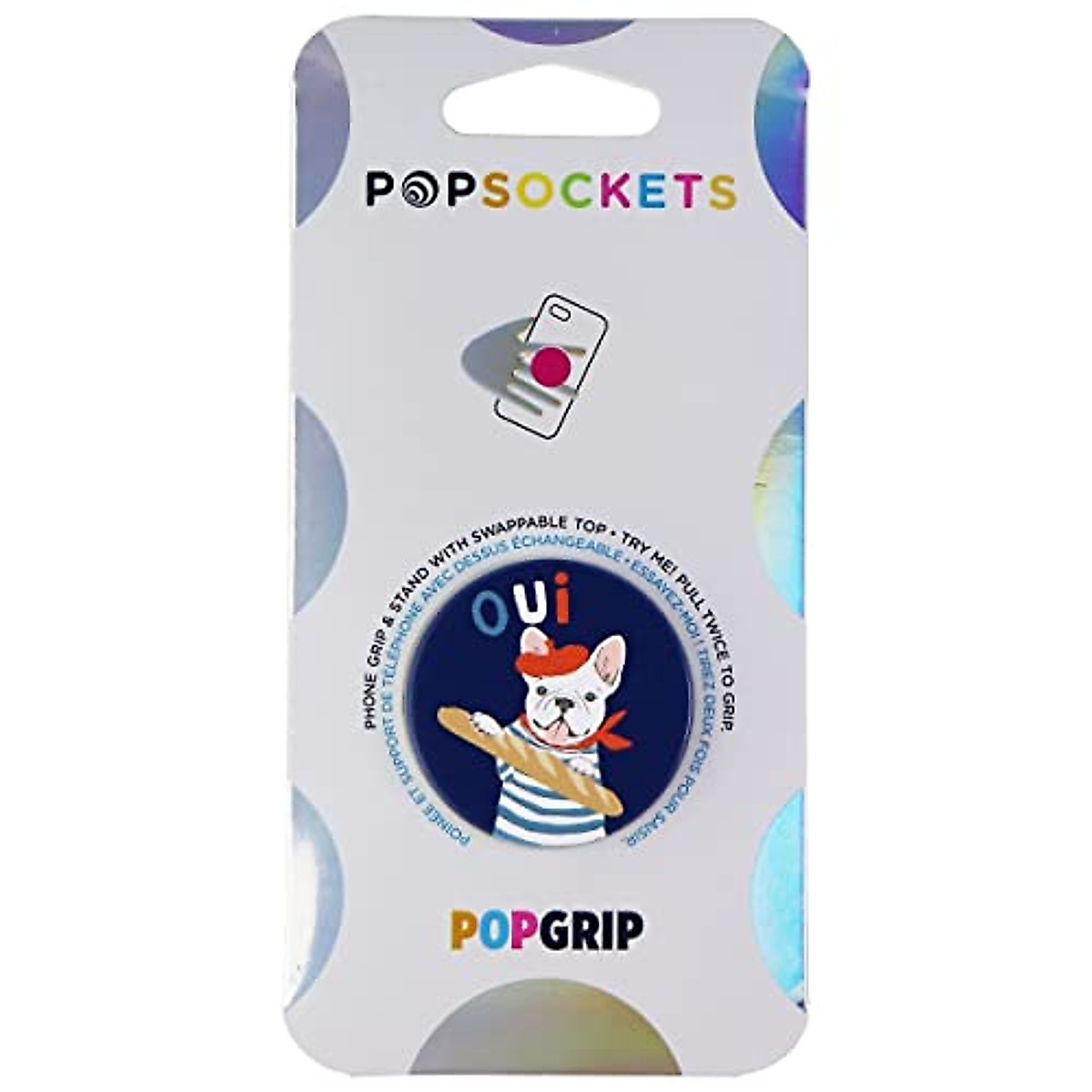 PopSockets: PopGrip Expanding Stand and Grip with Swappable Top - Frenchie
