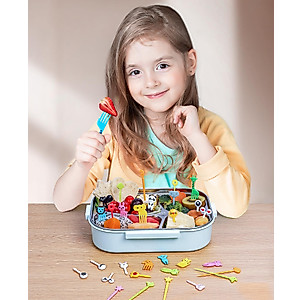 120PCS Animal Food Picks for Kids, Vicuna R Toddler Food Picks BPA-Free, Fun Kids Food Picks for Bento Box, Reusable Cute Fruit Toothpicks, Kids Lunch Accessories Decorations