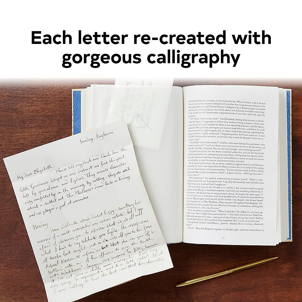 Pride and Prejudice: The Complete Novel, with Nineteen Letters from the Characters' Correspondence, Written and Folded by Hand (Handwritten Classics)