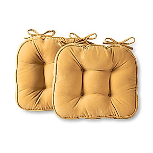 Greendale Home Fashions Chair Pad, One Size, Cream, 2 Count