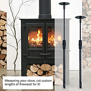 Riomhorry Firewood Measuring Tool, Adjustable Firewood Cutting Tool Freely Adjust between 16'' and 26'', Firewood Gauge Attaches to Chainsaw Bar to Measure Firewood Length