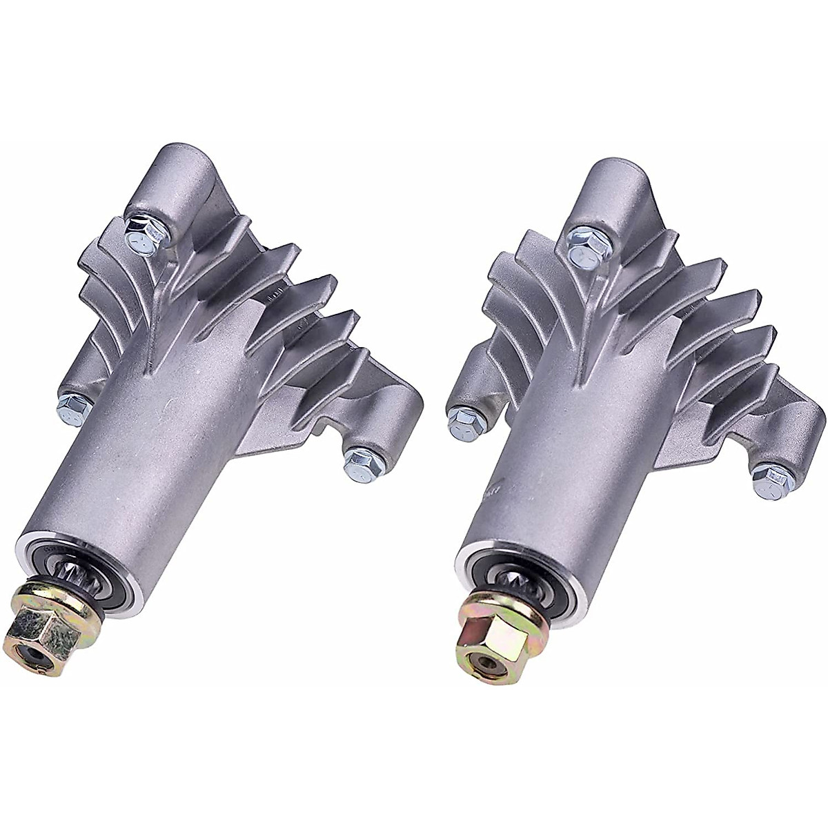 JEENDA 2PCS Spindle Mandrel Assembly 130794 AYP130794 532130794 128285 285-456 128774 with 3 Mounting Bolts for AYP Craftsman Poulan Husqvarna, WET1742ST, Fits 42 inch Deck LT1000 HeavyDuty
