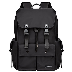 Colins Keirs Laptop Backpack 17 Inch. Drawstring Anti-theft Waterproof Tech Backpack with Laptop Compartment, Black 30L