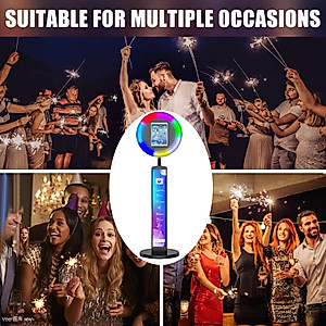 ZLPOWER Portable Photo Booth Shell Stand Stand for IPad 10.2" 10.9" 11" 12.9" Printer Stand Selfie Customized Logo Photobooth with Round RGB LED Light Ring and Flight Case for Events Christmas Wedding