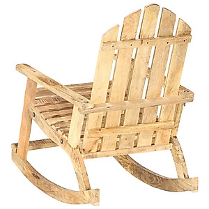 Garden Rocking Chair Solid ,Porch Chair,Patio Rocker,Pool Rocker,Relaxing Rock,TV Chair,Coffee Chair,Retro Rocking Chair,for Front Porches, Outdoor Patios, Gardens, Camping, Balconies,Mango Wood