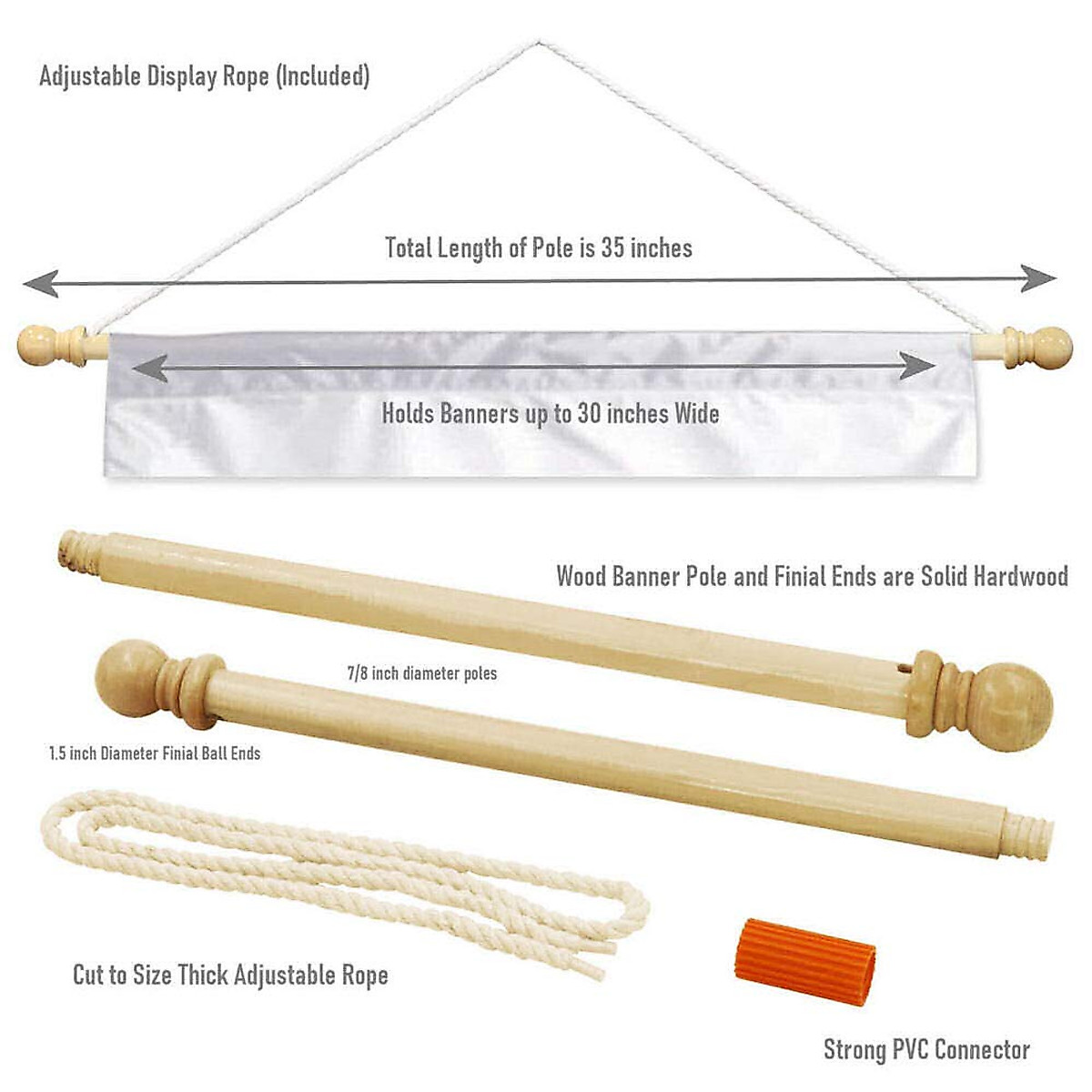 Cal Berkeley Golden Bears Cal Logo Banner with Hanging Pole