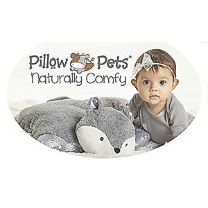 Pillow Pets Naturally Comfy Fox Stuffed Animal Plush Toy, Gray